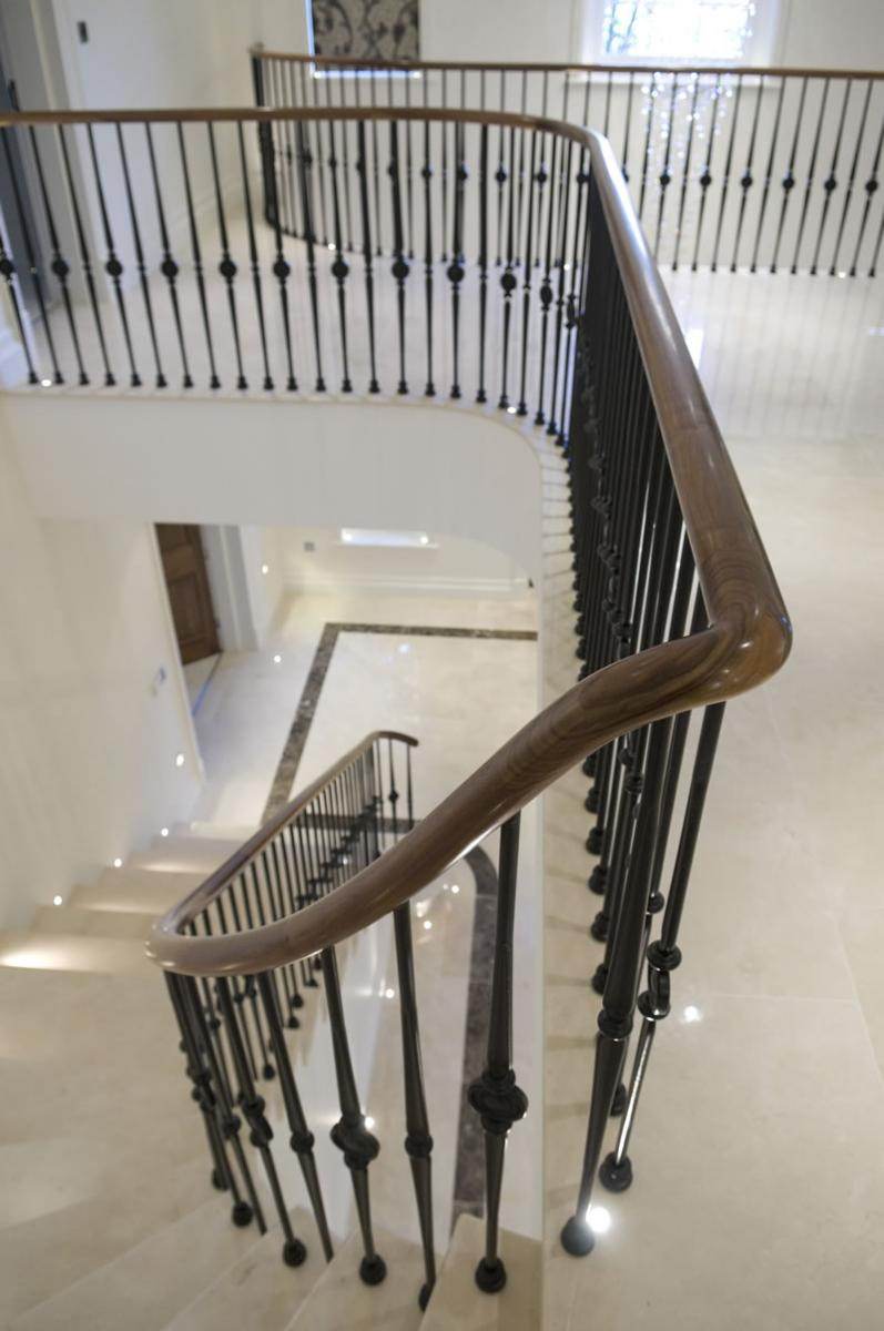 Elliptical Black Walnut Handrail | Elliptical Handrails | Haldane UK